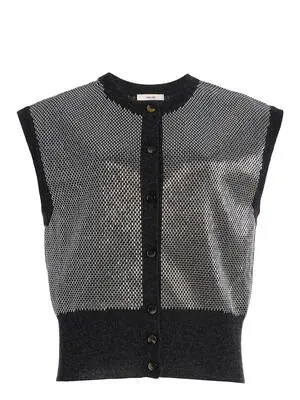 HAIKURE Kirby' Embellished Wool Knit Top - Silver