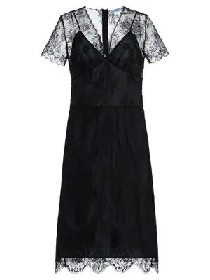 Prada Lace Midi Dress - Black