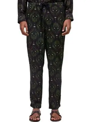 OSKLEN Damask-pattern Trousers - Black