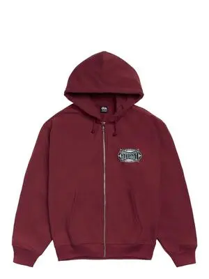 StÜssy Champion Oval Zip Hoodie - Red