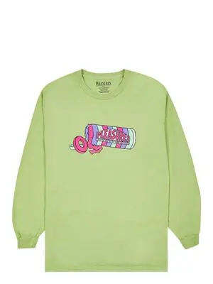 PLEASURES Suck Washed Long-sleeve T-shirt - Green