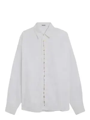 GLASS CYPRESS Double Button Shirt - White