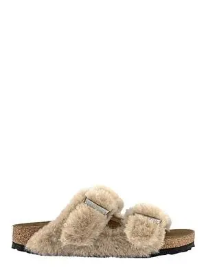 BIRKENSTOCK Arizona Suede And Shearling Sandals - Sandcastle
