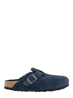 BIRKENSTOCK Boston Suede Clogs - New Navy
