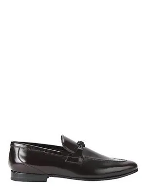 Kurt Geiger Alton Brush Off Leather Loafers - Wine