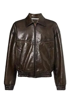 Acne Studios Leather Jacket - Vintage Green
