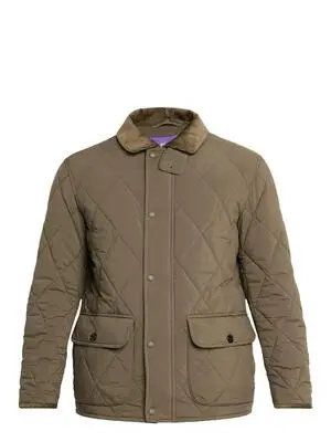 Ralph Lauren Carleton Corduroy-collar Quilted Down Jacket - Olive