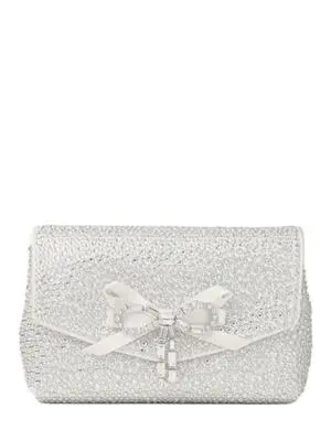 JIMMY CHOO Soft Bow Mini Bag - Ivory/silver