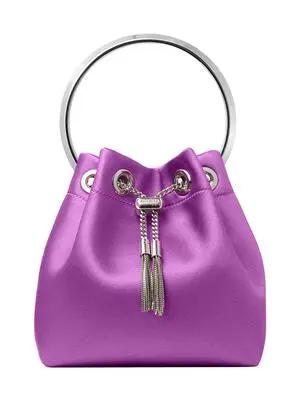 JIMMY CHOO Bon Bon Handbag With Metal Bracelet - Violet Orchid/silver