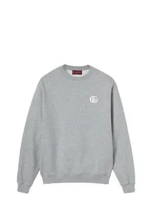 Gucci Cotton Jersey Sweatshirt With Embroidery - Grey