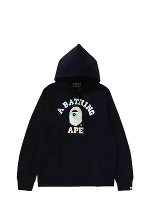 A BATHING APE Aurora College Pullover Hoodie - Navy Blue