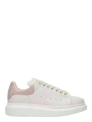 Alexander McQueen Oversized Cracked Sneakers - White/pink