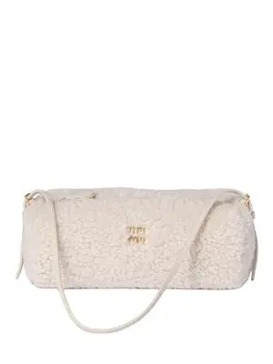 Miu Miu Shearling Pouch - Ivory