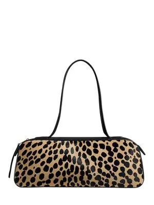 Khaite Simona Hyena-print Calf Hair Shoulder Bag - Mud