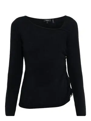 Theory Cashmere-blend Asymmetric Sweater - Black - 00