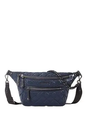 Mz Wallace Small Crosby Sling Bag - Ink Liquid/gunmetal