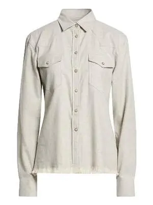 Eleventy Light Cotton Flannel Shirt - Grey