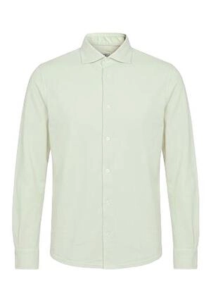 Fedeli Man Shirt Midnight Blue Size 40 Cotton Light Green