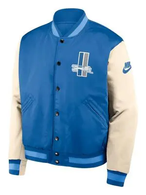 Nike Detroit Lions Rewind Legacy Nfl Bomber Jacket - Blue