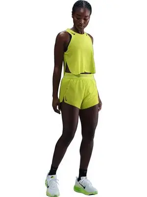 Nike Aeroswift Dri-fit Adv Mid-rise 3" Brief-lined Running Shorts - Green