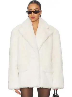 LOVERS AND FRIENDS Lorelai Faux Fur Coat - Ivory