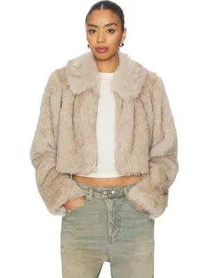 LOVERS AND FRIENDS Silas Faux Fur Coat - Sand