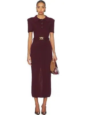 ROWEN ROSE Polo Dress - Bordeaux