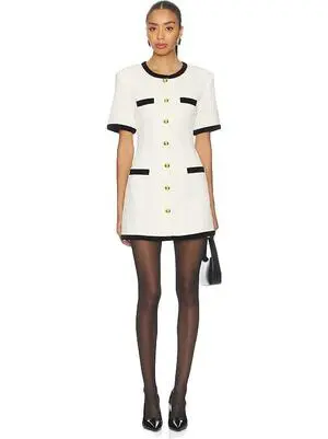 MAUDE CLUB Taylor Seersucker Dress - Textured Ivory
