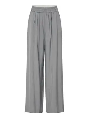 ST. AGNI Wide-leg Pull-on Pants - Grey