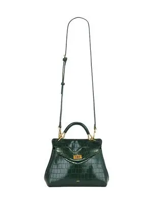 Jw Pei Lucia Classic Top Handle Bag - Green Croc