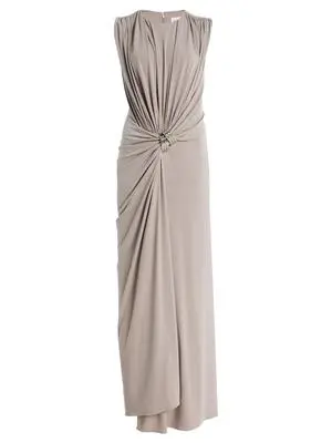 Brandon Maxwell Serene Jersey Dress - Silver