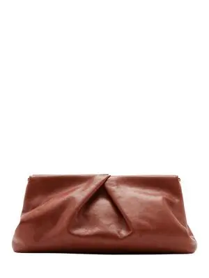 Dries Van Noten Small Leather Clutch - Brown