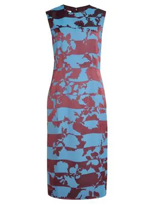 Dries Van Noten Delavina Floral-jacquard Knee-length Dress - Blue
