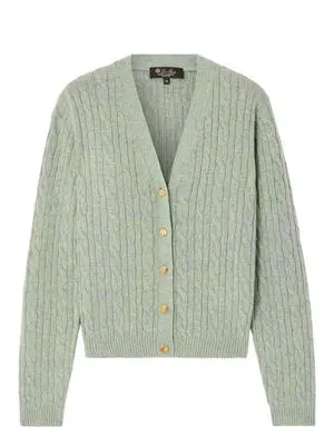 Loro Piana Cable-knit Cashmere Cardigan - Green