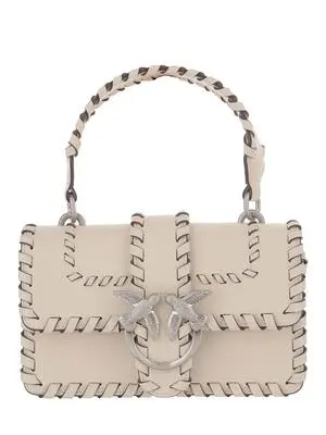 Pinko Mini Leather Handbag - White