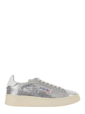 AUTRY Dallas Low 'Sparkling' Sneakers Silver