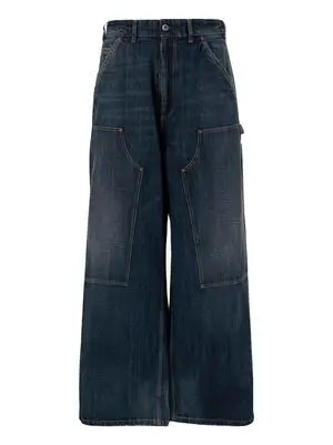 MAISON MARGIELA Cotton Denim Jeans - Denim Scuro