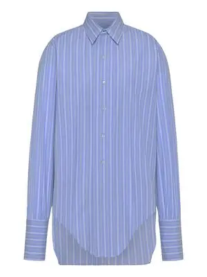 MAISON MARGIELA Cotton Striped Shirt - Clear Blue