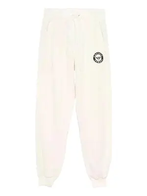 Emporio Armani Logo-embroidered Track Pants - White