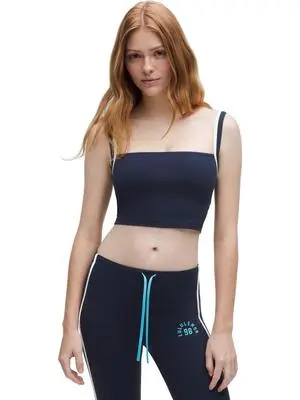 Lululemon Nulu Cropped Tank Top - Club Blue/white