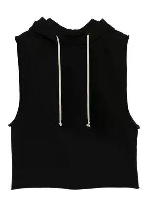 Rick Owens Concordians Runway Hooded Tank Top - Black