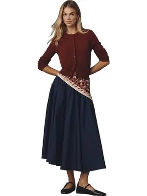 Mille Ayla Midi Skirt - Navy