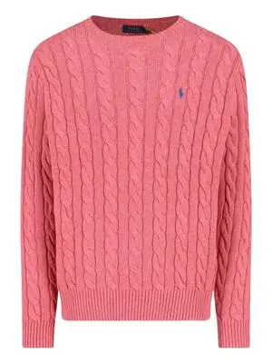 Polo Ralph Lauren Braided Cotton Sweater - Pink
