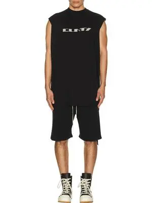 Rick Owens Tarp T Cunty Print In Black - Black & Pearl