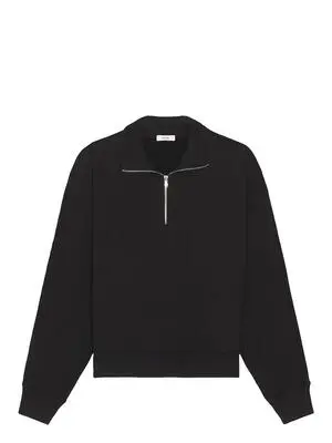 AGOLDE Idris Quarter Zip Pullover - Black