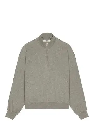 AGOLDE Idris Quarter Zip Pullover - Grey Heather