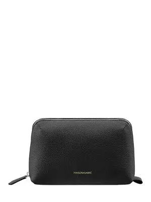 MAISON DE SABRE Pebbled Zip Pouch - Black