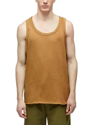 OSKLEN Textured Cotton Vest - Brown