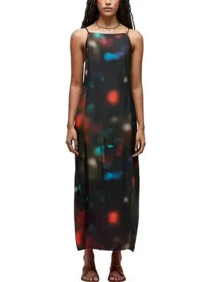 OSKLEN Abstract-print Slip Dress - Black