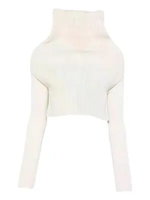 RICK OWENS Roll-Neck Ribbed Top